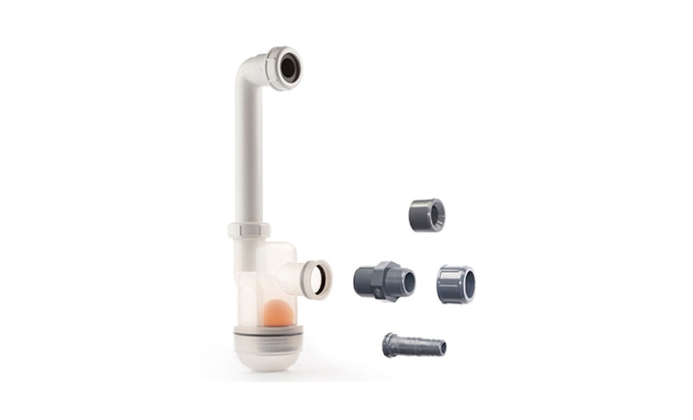 Das Nilan Siphon verfügt über einen Ball, der verhindert, dass „falsche ...